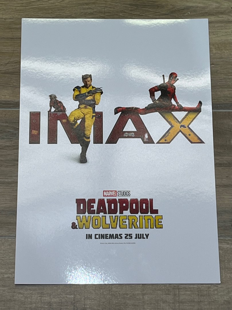 Deadpool and Wolverine movie poster IMAX, Hobbies & Toys, Collectibles ...