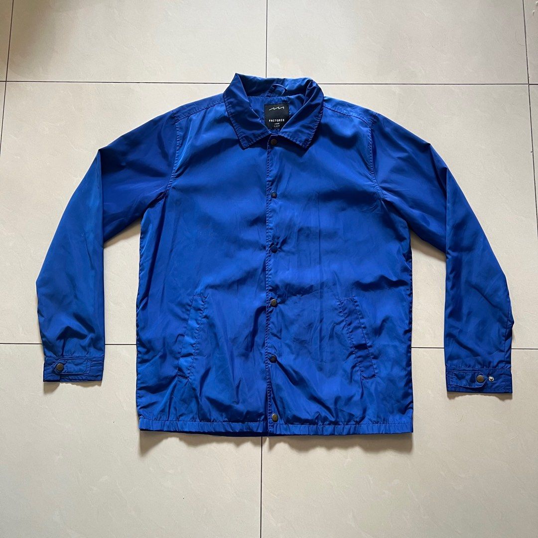 Factorie Coach Jacket Royal Blue, Men's Fashion, Coats, Jackets and ...
