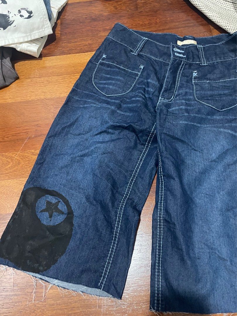 HANDPAINTED JORTS, Women's Fashion, Bottoms, Jeans & Leggings on Carousell