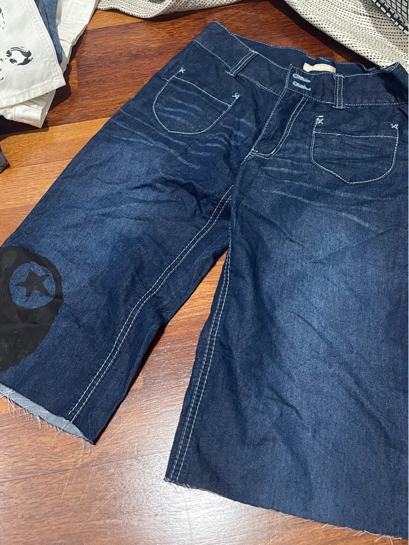 HANDPAINTED JORTS, Women's Fashion, Bottoms, Jeans & Leggings on Carousell