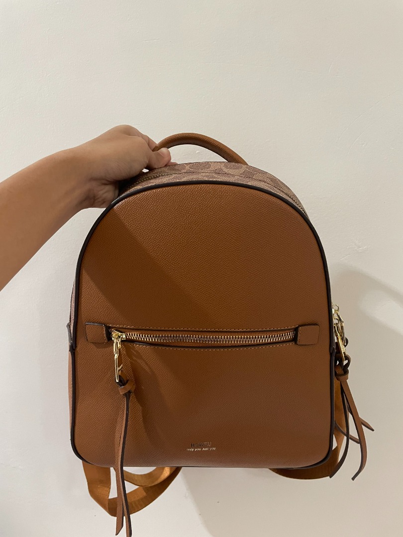 HOWRU brown backpack, Women's Fashion, Bags & Wallets, Backpacks on ...