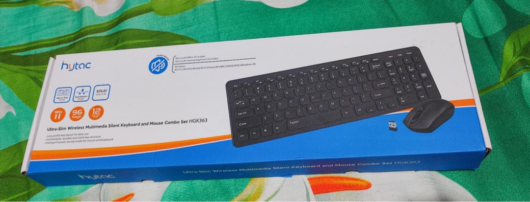 Hytac Ultra-Slim Wireless Multimedia Silent Keyboard and Mouse Combo ...