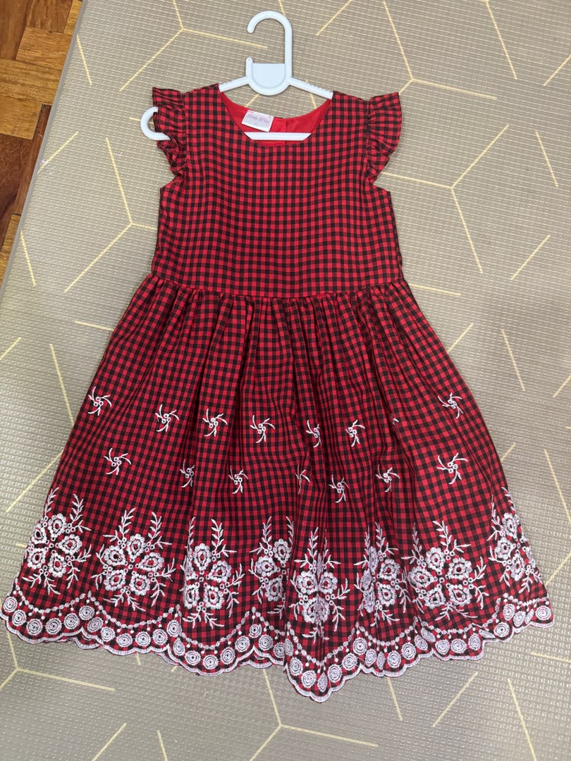 Little Miss red checkered dress 4T, Babies & Kids, Babies & Kids ...