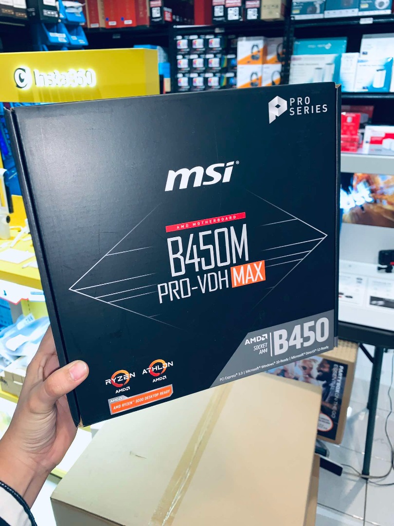 MSI B450 PRO VDH MAX AMD AM4 Socket m-ATX Motherboard, Computers & Tech ...