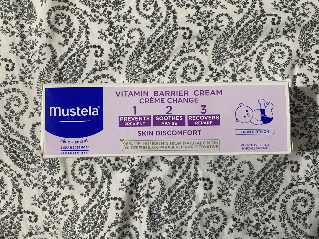 Mustela vitamin barrier cream 100ml, Babies & Kids, Bathing & Changing ...