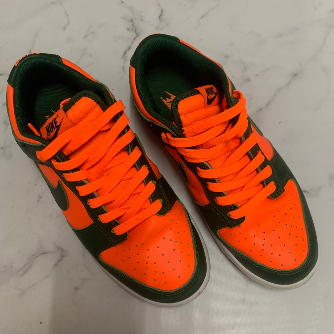 Nike dunk low Miami hurricane sneaker shoe, Men's Fashion, Footwear ...
