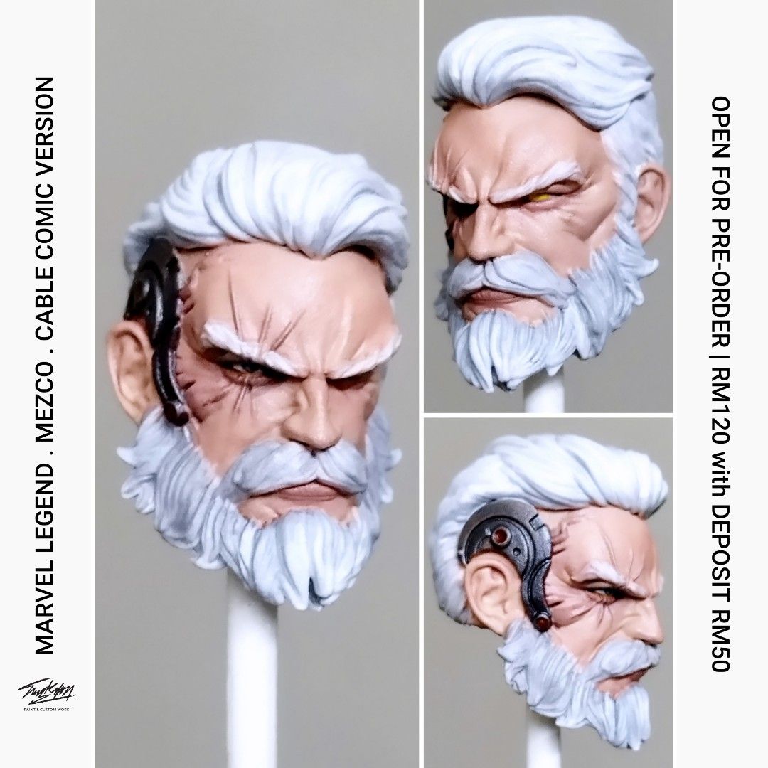 Pre-order | Cable Headsculpt for Marvel Legend | Mezco | Shf | Mafex ...