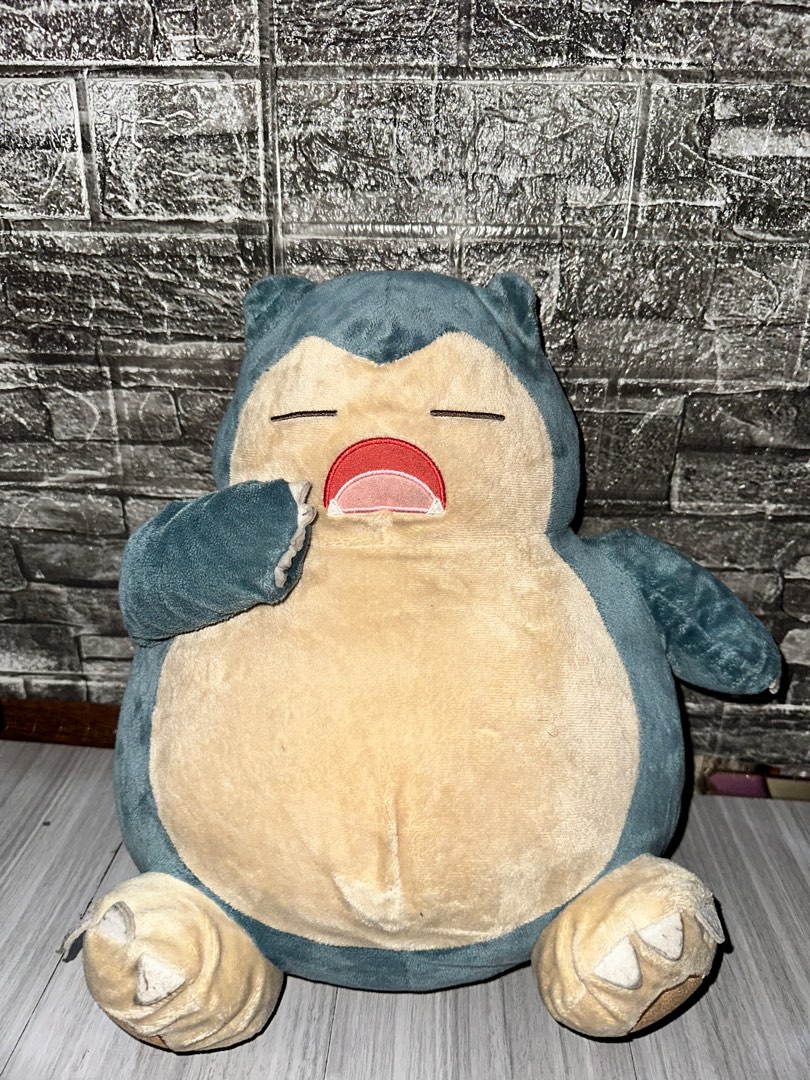 Pokemon I love kabigon Snorlax Big Mecha Deka Plush Doll toy Bandai ...