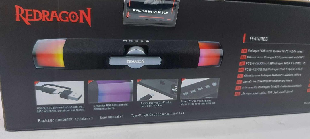 REDRAGON DORA RGB STEREO SPEAKER, Computers & Tech, Parts & Accessories ...