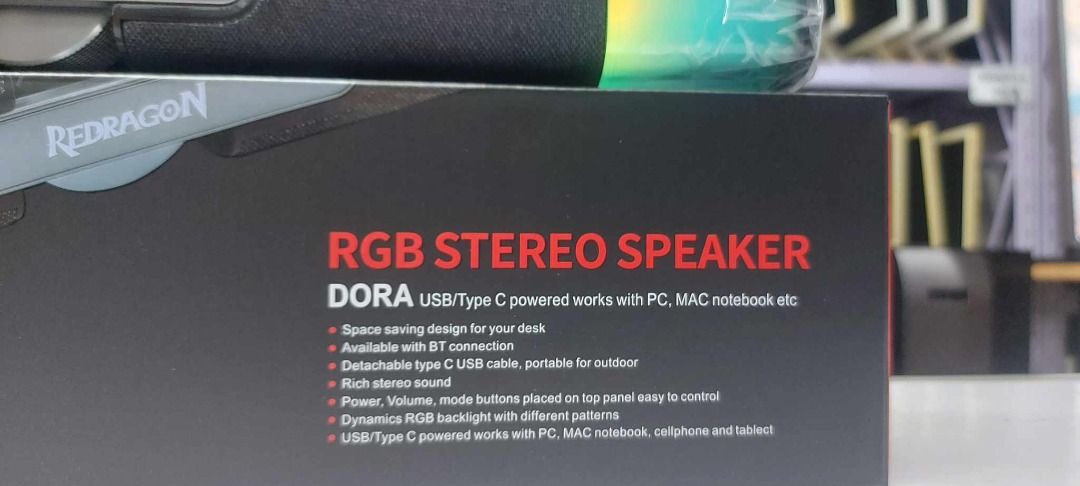 REDRAGON DORA RGB STEREO SPEAKER, Computers & Tech, Parts & Accessories ...