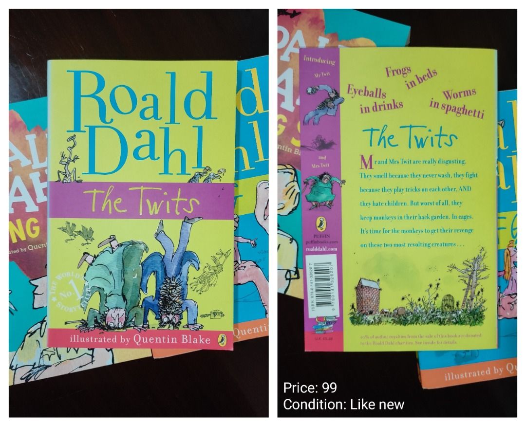 Roald Dahl books (Esio Trot, The Magic Finger, The Twits, Danny the ...