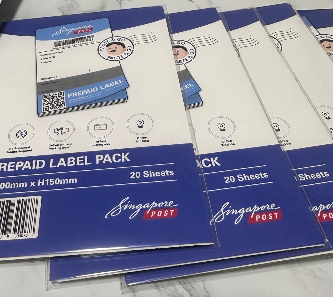 singpost tracked letterbox prepaid label, Everything Else on Carousell