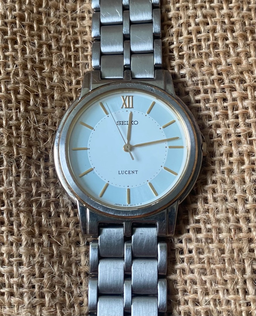 Slim Sleek Seiko Lucent Baby Blue Dial, Luxury, Watches on Carousell