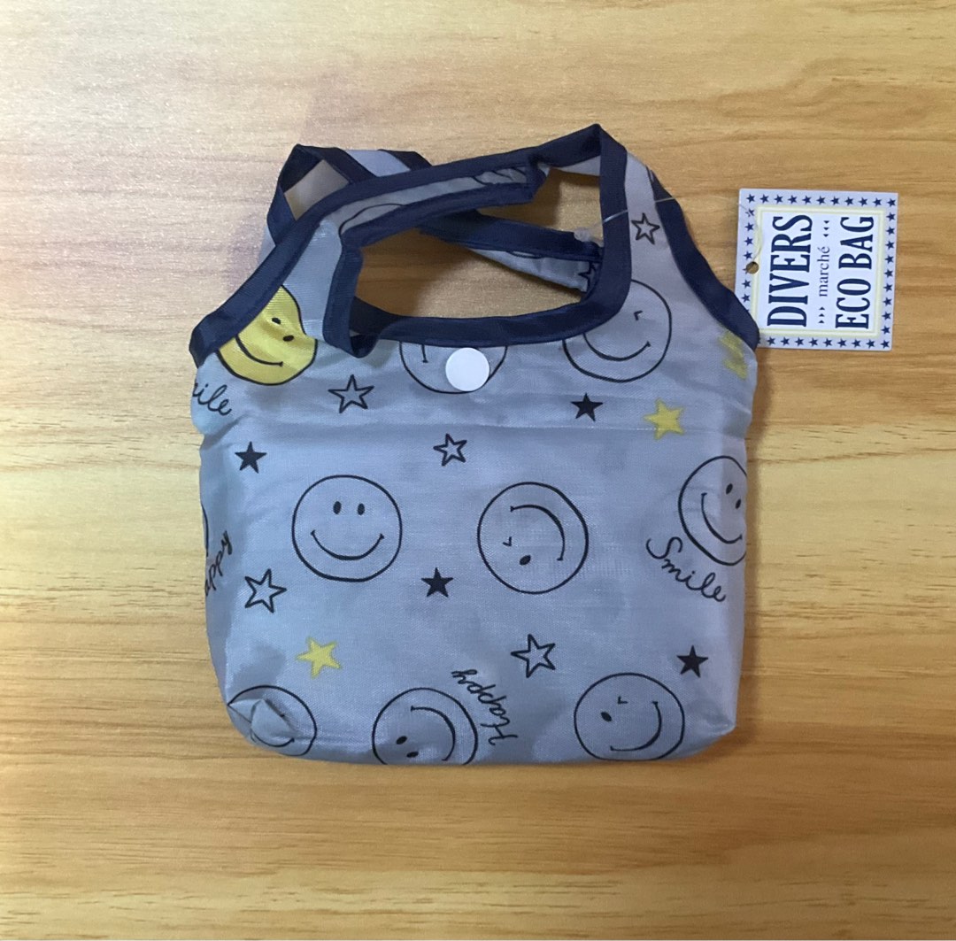 Smiley Tote/Shopping /Eco Bag, Women's Fashion, Bags & Wallets, Tote ...
