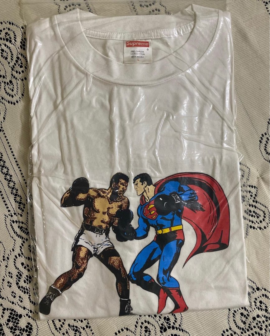 supreme vintage superman vs muhammad ali, Men's Fashion, Tops & Sets ...