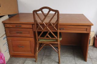 Wooden Study Table / Office Table, Furniture & Home Living, Furniture ...
