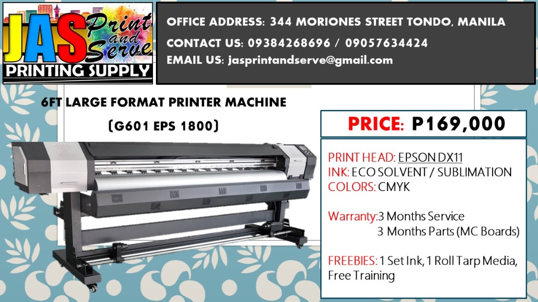 6ft Eco Solvent DX11 Printer Machine, Computers & Tech, Printers ...