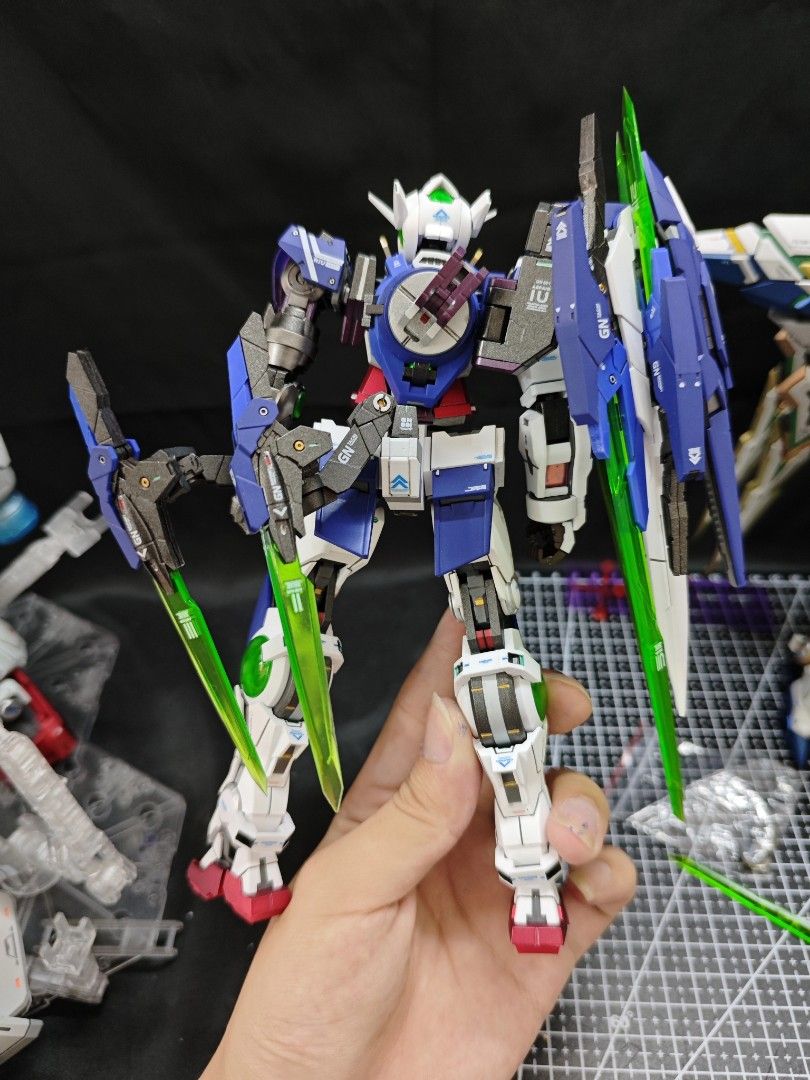 達達 能天使 Repair IV Exia R4 全噴塗上色模型完成品 送支架 非 Bandai RG MG HG, 興趣及遊戲, 玩具 ...