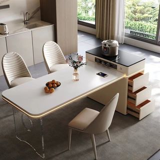 Space-Saving P-series Dining Table - Hidden/Conceal Table, Furniture ...