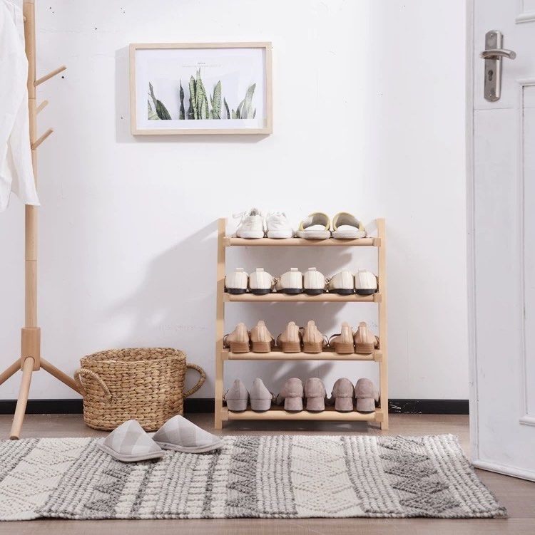 ALIANO Solid Wood Shoe Rack, Furniture & Home Living, Furniture ...