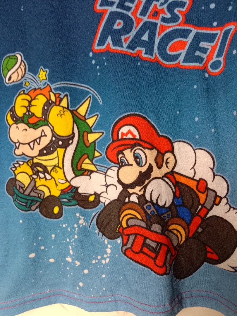 Baju lengan Panjang Super Mario, Babies & Kids, Babies & Kids Fashion ...
