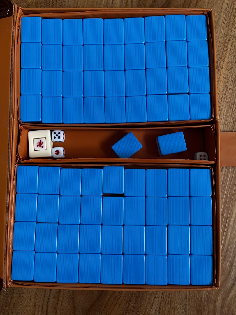 Blue Mahjong Set, Hobbies & Toys, Toys & Games on Carousell