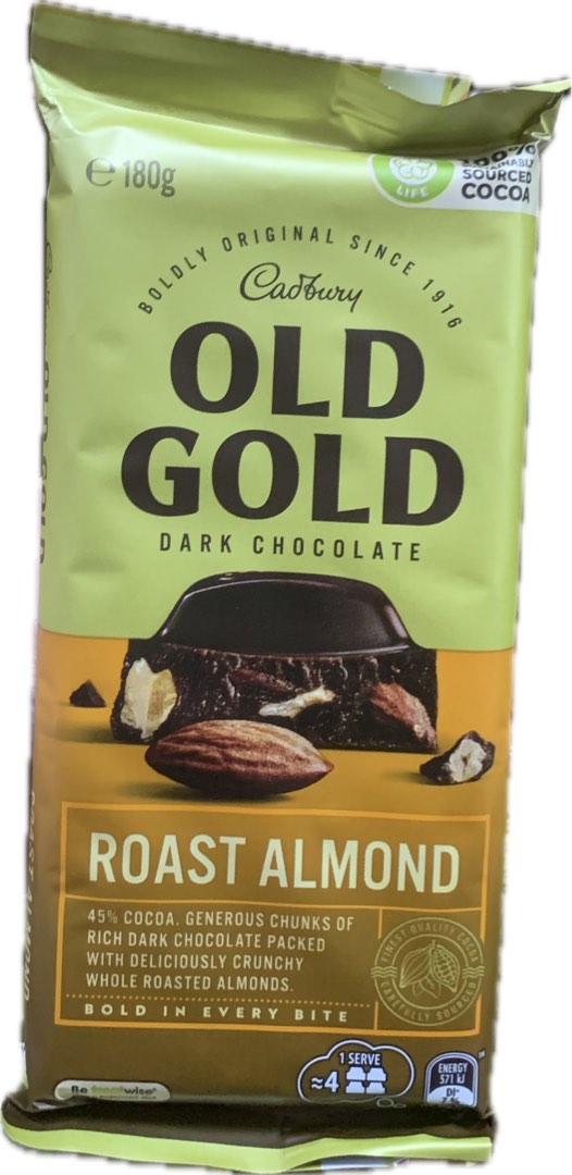 CADBURY OLD GOLD ROAST ALMOND /DARK CHOCOLATE 180G, Food & Drinks ...