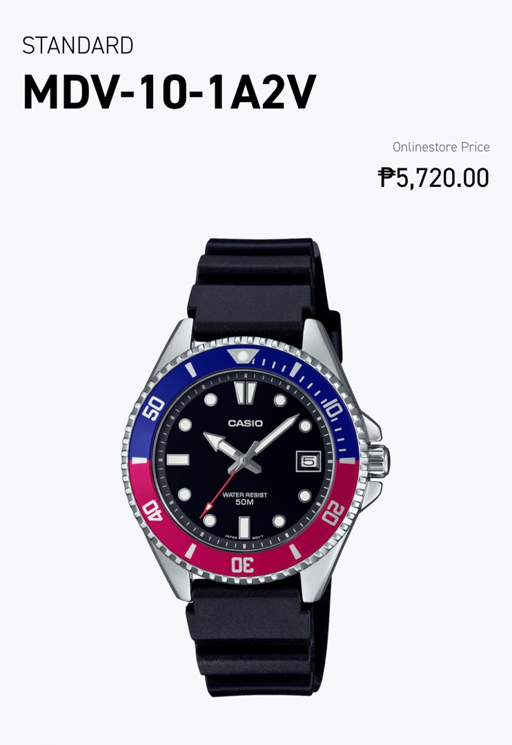 Casio MDV-10-1A2V Watch, Men's Fashion, Watches & Accessories, Watches on Carousell