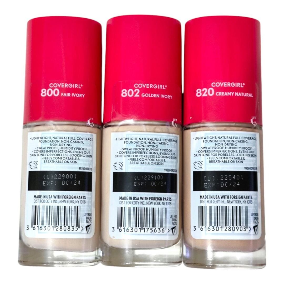 Covergirl Outlast Extreme Wear 3-in-1 Full Coverage Liquid Foundation ...