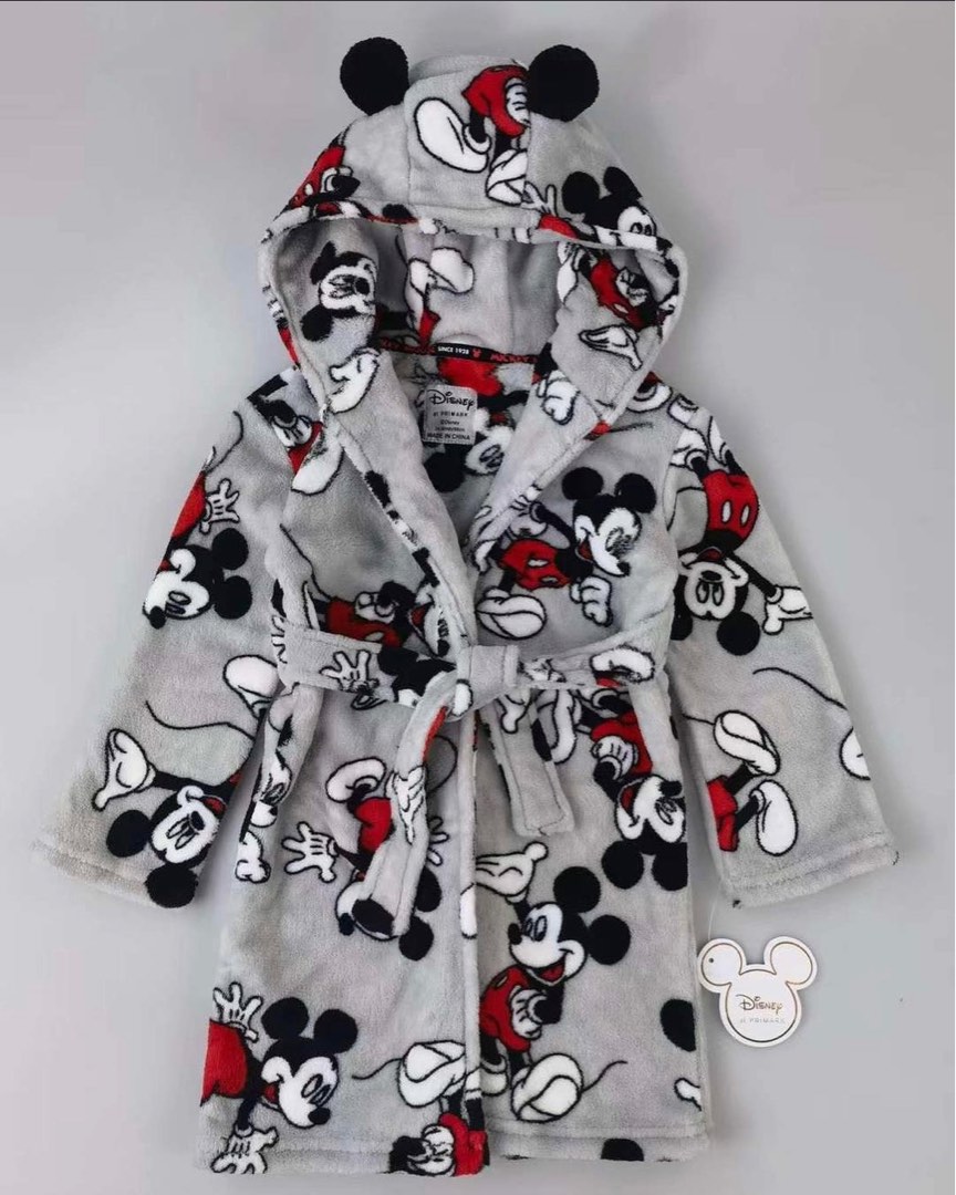 Disney at Primark Mickey Mouse Bathrobe 2-3y, Babies & Kids, Bathing ...