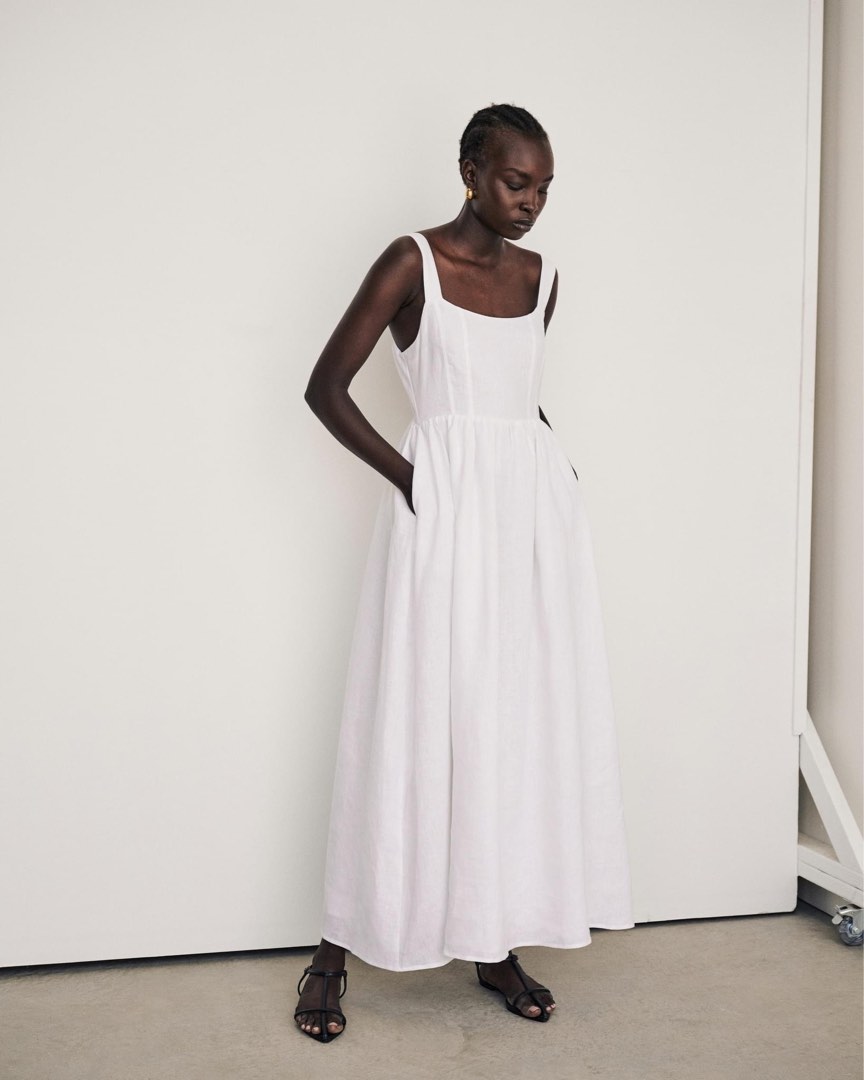 Dissh Linen Dress, Women's Fashion, Dresses & Sets, Dresses on Carousell