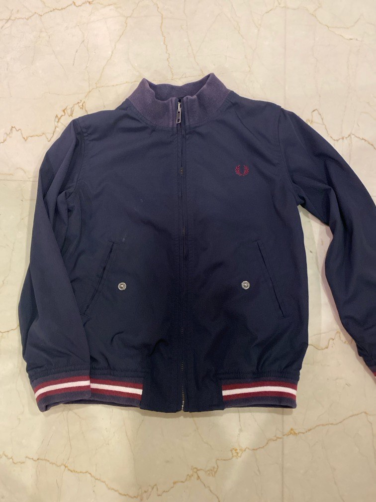 Fred Perry boy parka in navy, Babies & Kids, Babies & Kids Fashion on ...