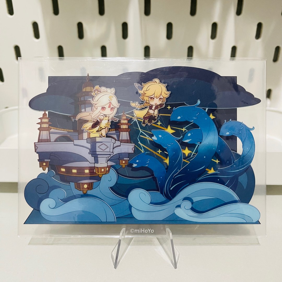 Genshin Impact Clear Postcard - Ningguang & Aether, Hobbies & Toys ...