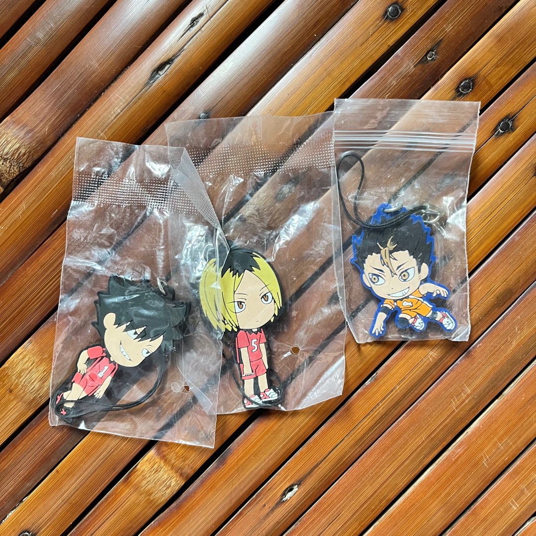 Haikyu Rubber Keychain Kenma Kuroo Nishinoya SET, Hobbies & Toys ...