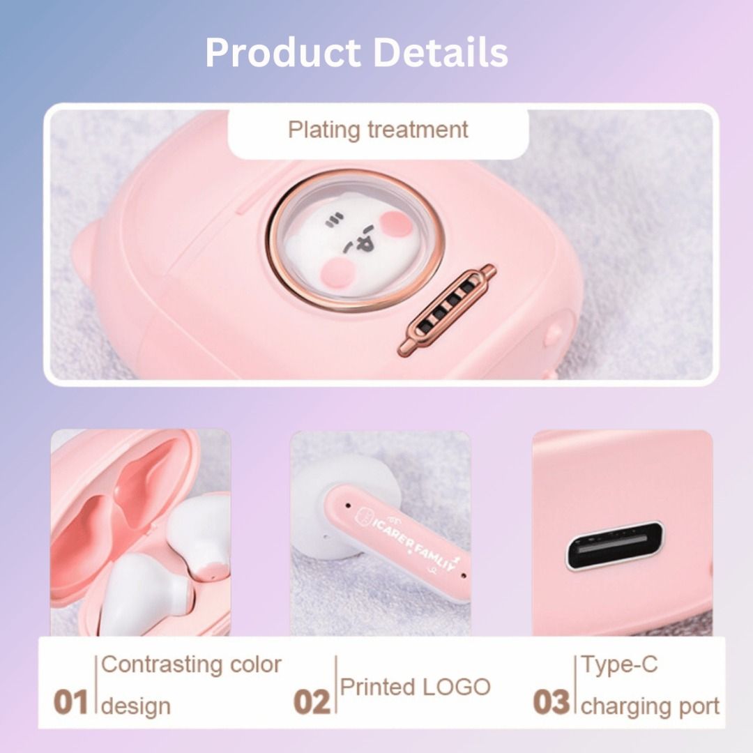 IN-Box iCarer Family® TWS Bluetooth Earphone (Cat Animal Cartoon Shape ...