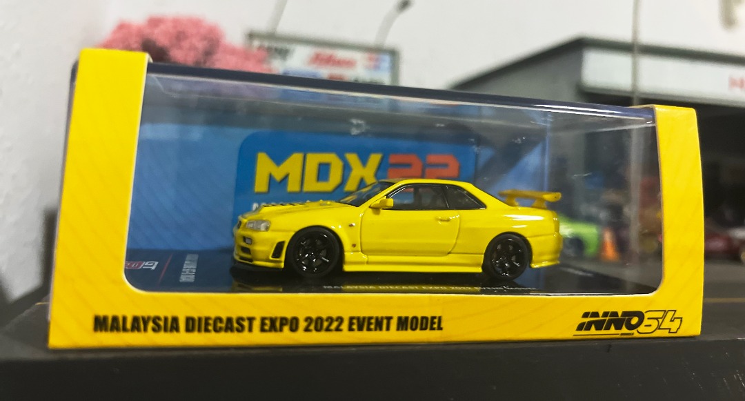1/64 Inno64 Inno 64 Nissan Skyline GT-R R34 Yellow Malaysia Diecast ...