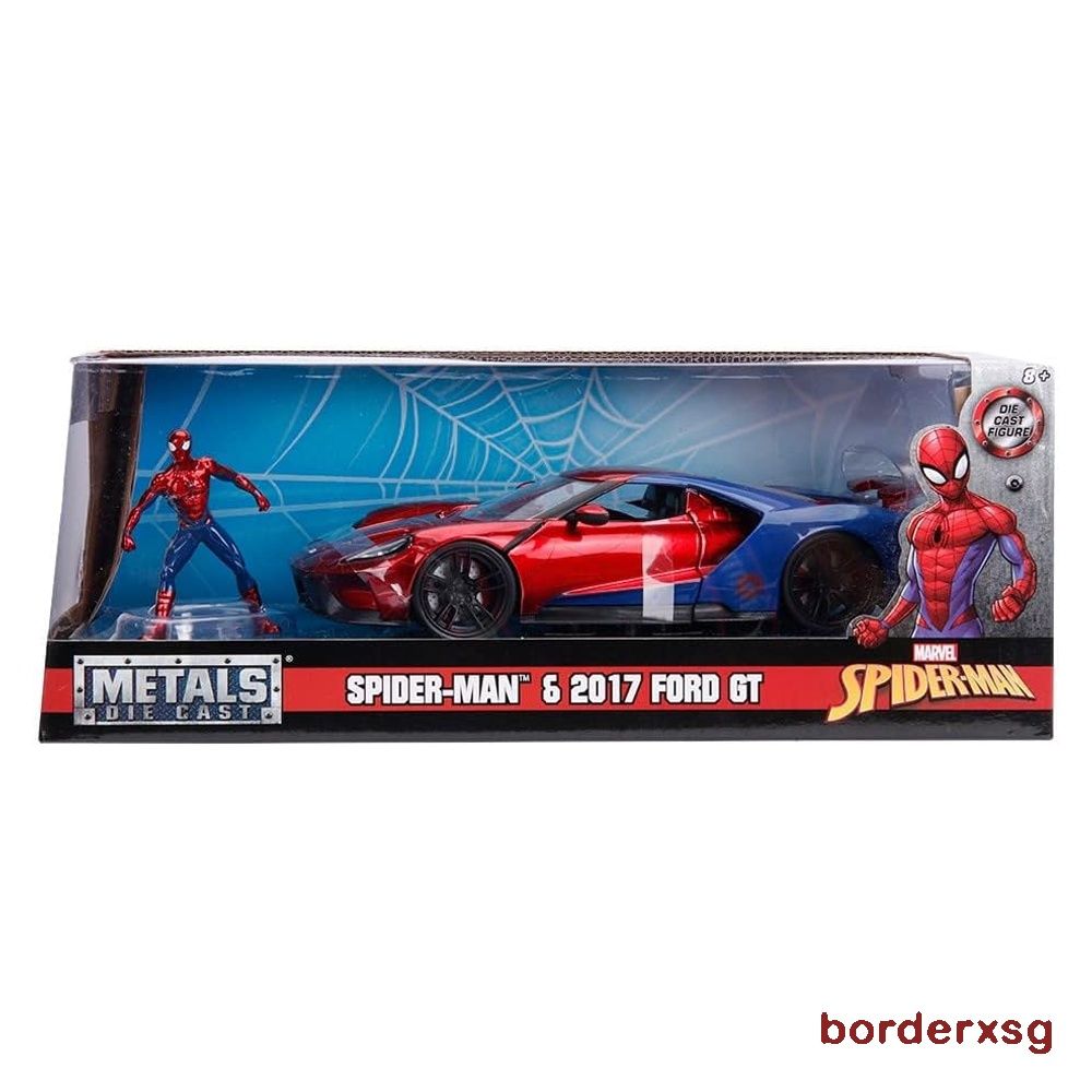 Jada Toys 99725 Marvel Spider-Man and 2017 Ford Gt DIE-CAST Car, 1: 24 ...