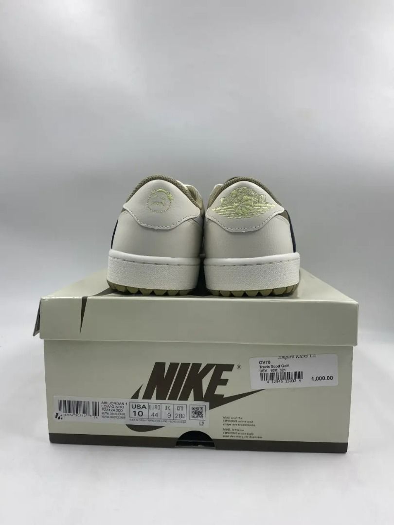Jordan 1 Retro Low Golf Travis Scott Neutral Olive (FZ3124-200), Men's ...