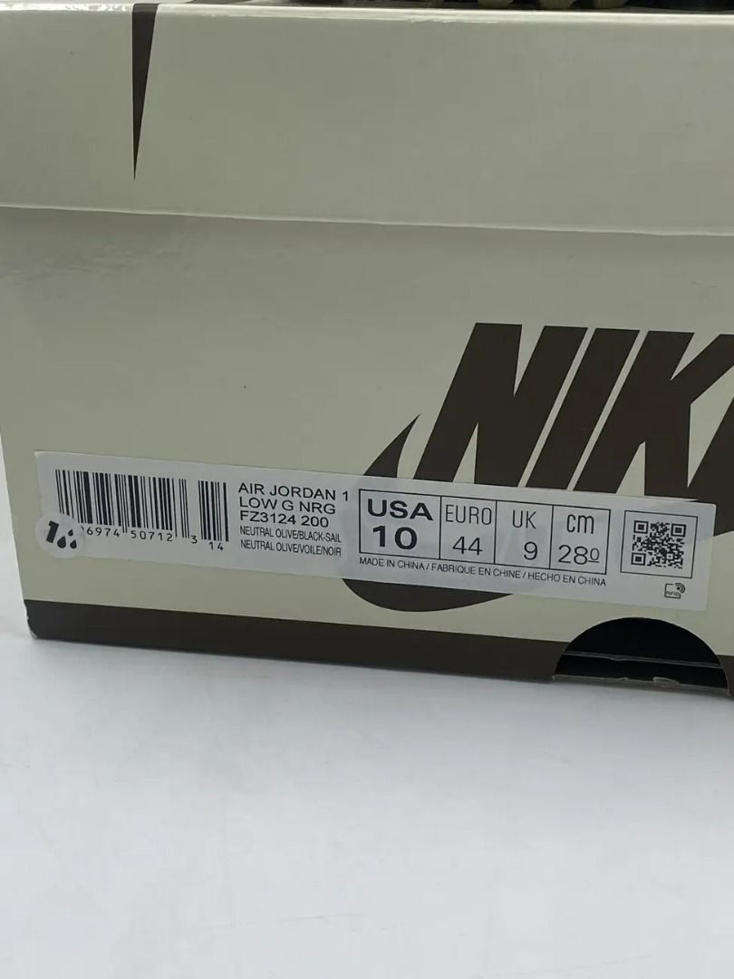 Jordan 1 Retro Low Golf Travis Scott Neutral Olive (FZ3124-200), Men's ...