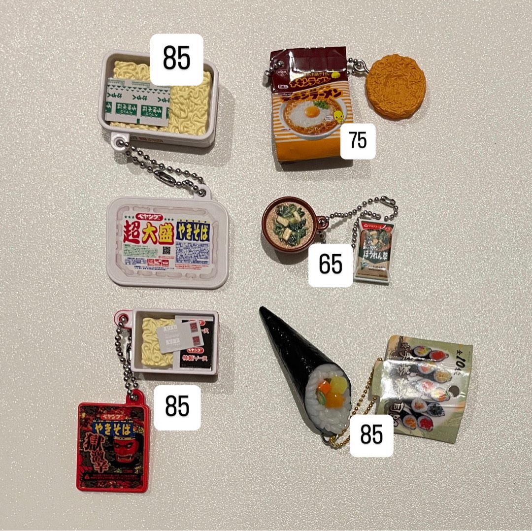 Keychain trinkets food gotochi kewpie rement pokemon gacha monchhichi ...