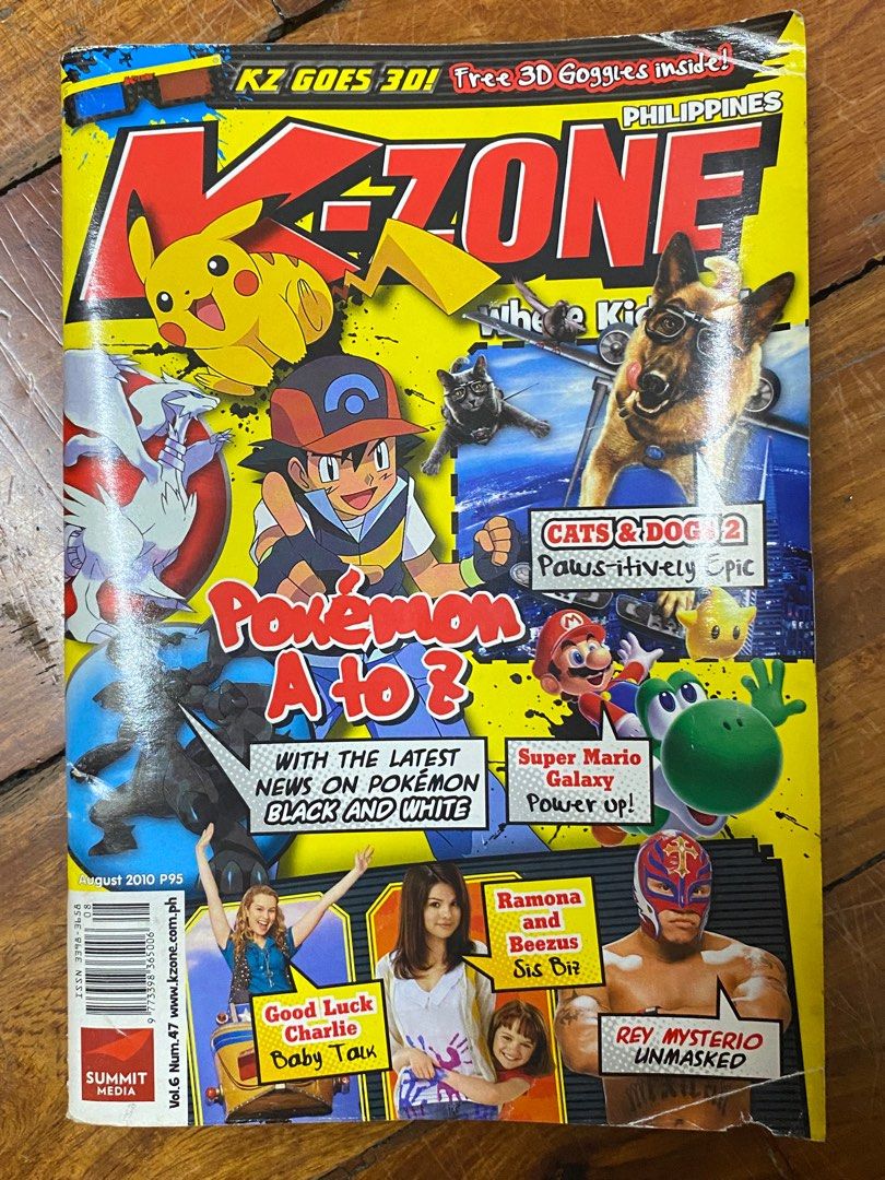 K-Zone Vintage Magazine August 2010 w/o Foldabots - Preloved No 3d Glasses / Pokemon Pikachu ...