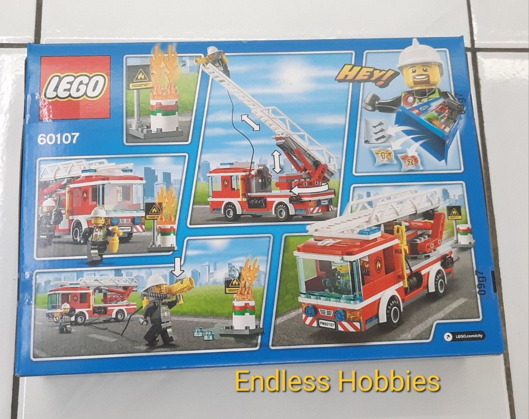 Lego City 60107 Fire Ladder Truck, Hobbies & Toys, Toys & Games on Carousell