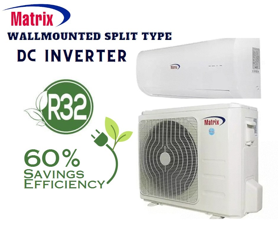 Matrix wall mounted split type DC inverter, TV & Home Appliances, Air ...