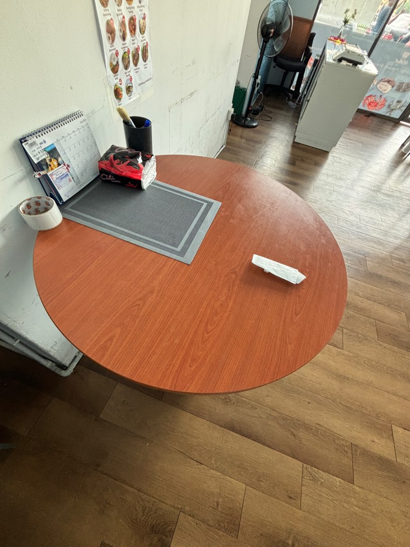 MEJA BULAT/ROUND TABLE, Furniture & Home Living, Furniture, Tables ...