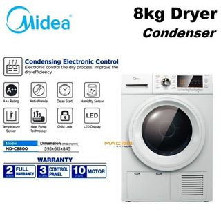 Midea condenser Dryer MDC-8800, TV & Home Appliances, Washing Machines ...