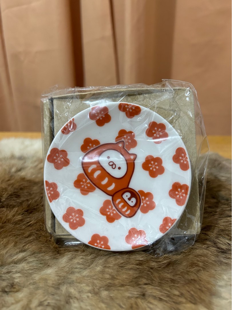 Nekopen Biyori Bean Plate [Daruma ] Rare, Hobbies & Toys, Memorabilia & Collectibles, Fan ...
