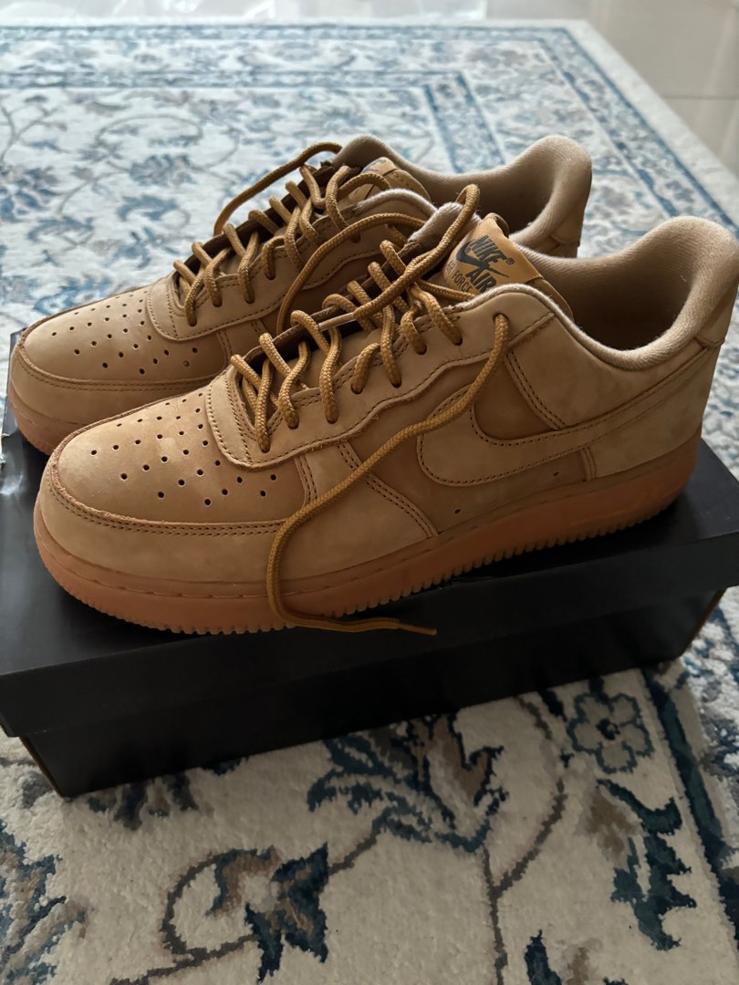 Nike Air Force 1 Wheat Low, Men's Fashion, Footwear, Sneakers on Carousell