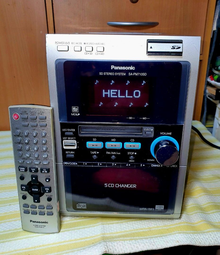 Panasonic Micro Hi-fi Stereo System (Head Unit w/ Remote), Audio ...