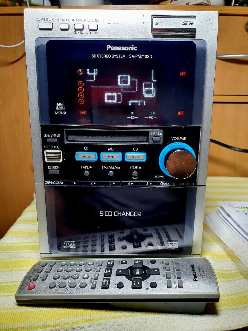 Panasonic Micro Hi-fi Stereo System (Head Unit w/ Remote)110VAC, Audio ...