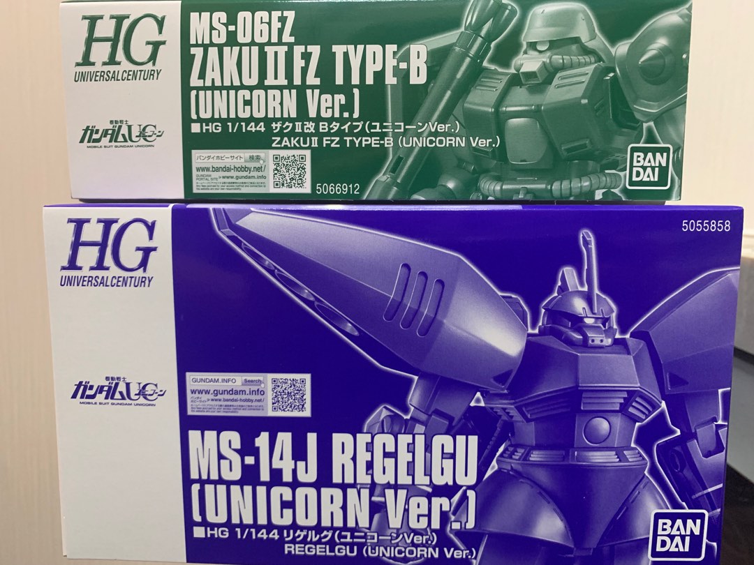 PB BANDAI 模型 HG 1/144 ZAKU Ⅱ FZ TYPE-B (UNICORN Ver.) + HG 1/144 ...